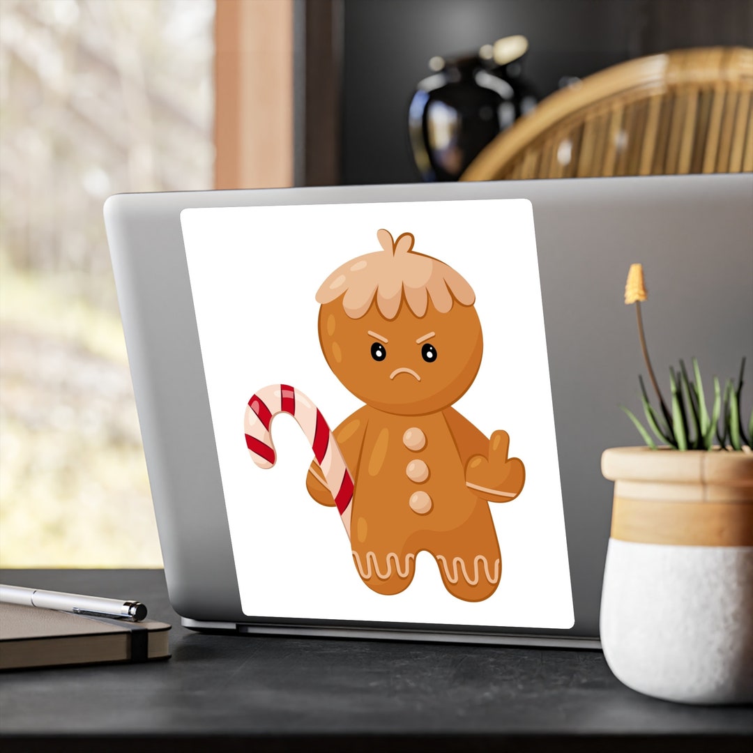 Angry Gingerbread Man Decals - Etsy