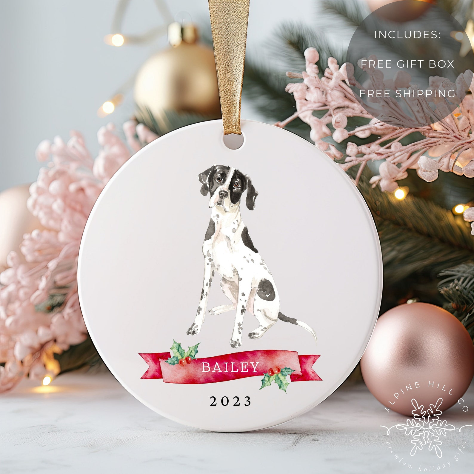 English Pointer Ornament | English Pointer Gifts | English Pointer ...