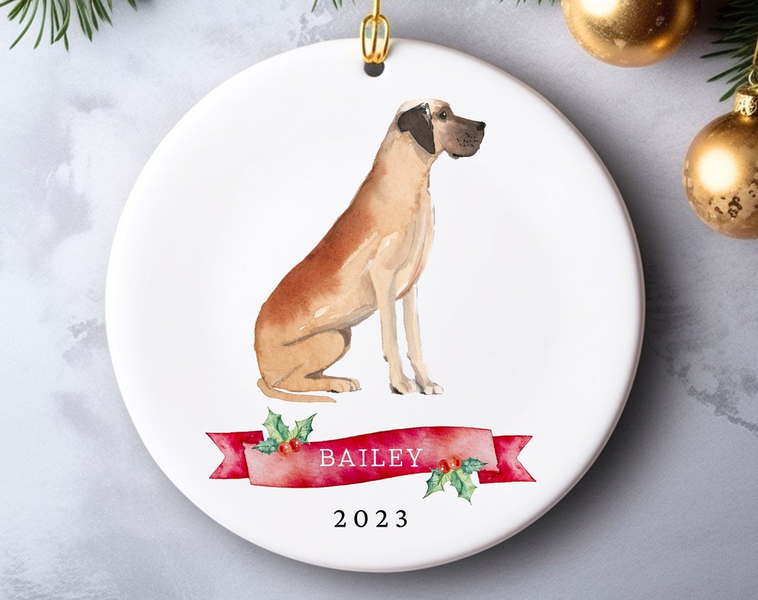 Great Dane Ornament | Great Dane Gifts | Great Dane Christmas Ornament ...