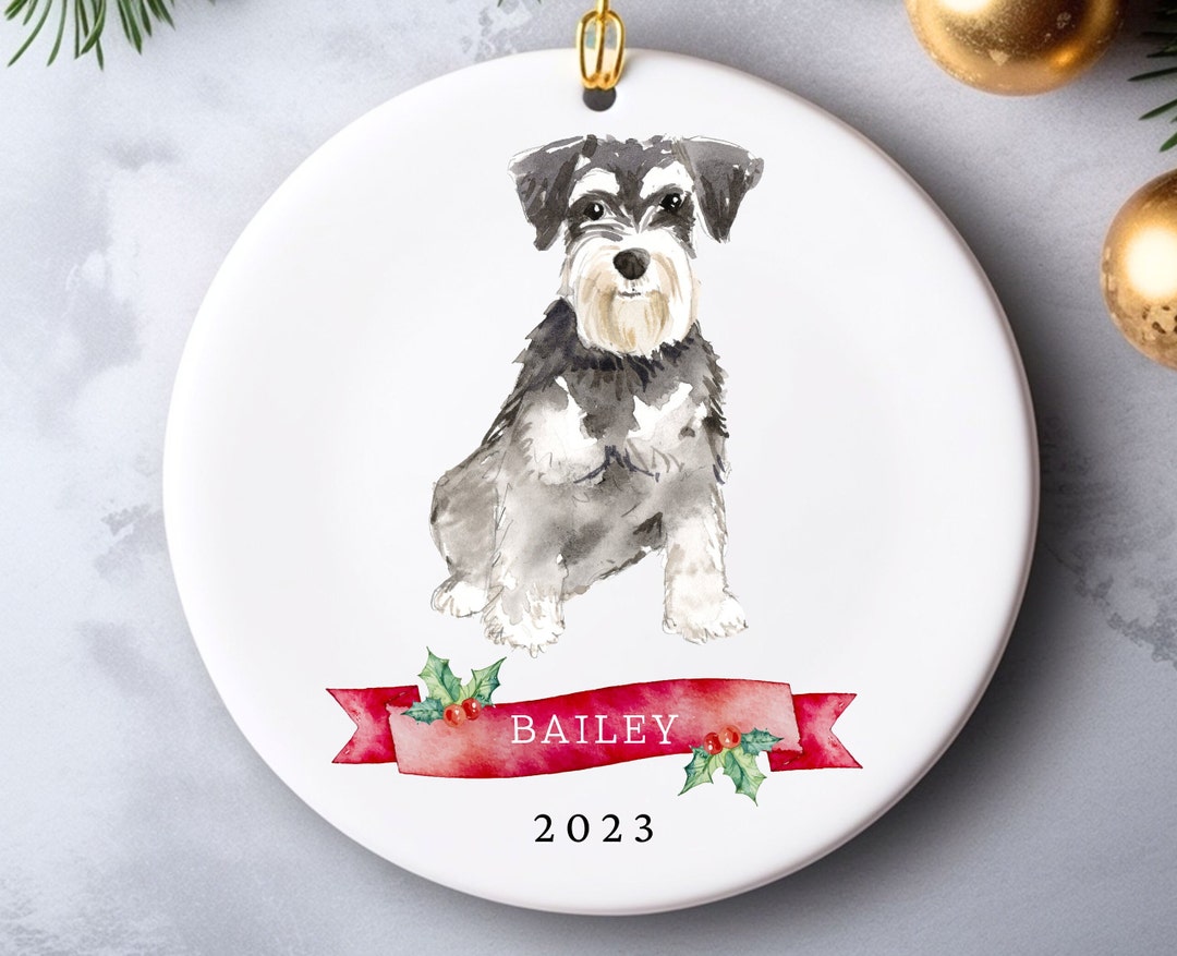 Miniature Schnauzer Ornament Mini Schnauzer Gifts Mini Schnauzer ...