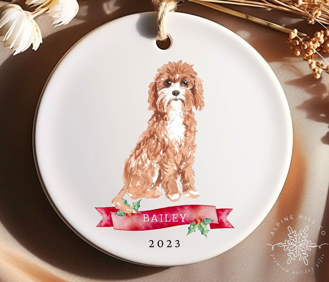 Cavapoo Ornament Cavapoo Gifts Cavapoo Christmas Ornament Custom Dog ...