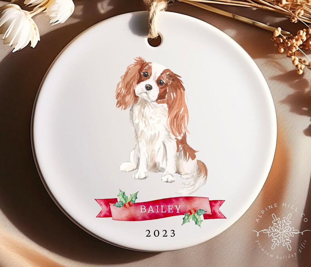 Cavalier King Charles Spaniel Ornament | Custom Dog Ornament | King ...