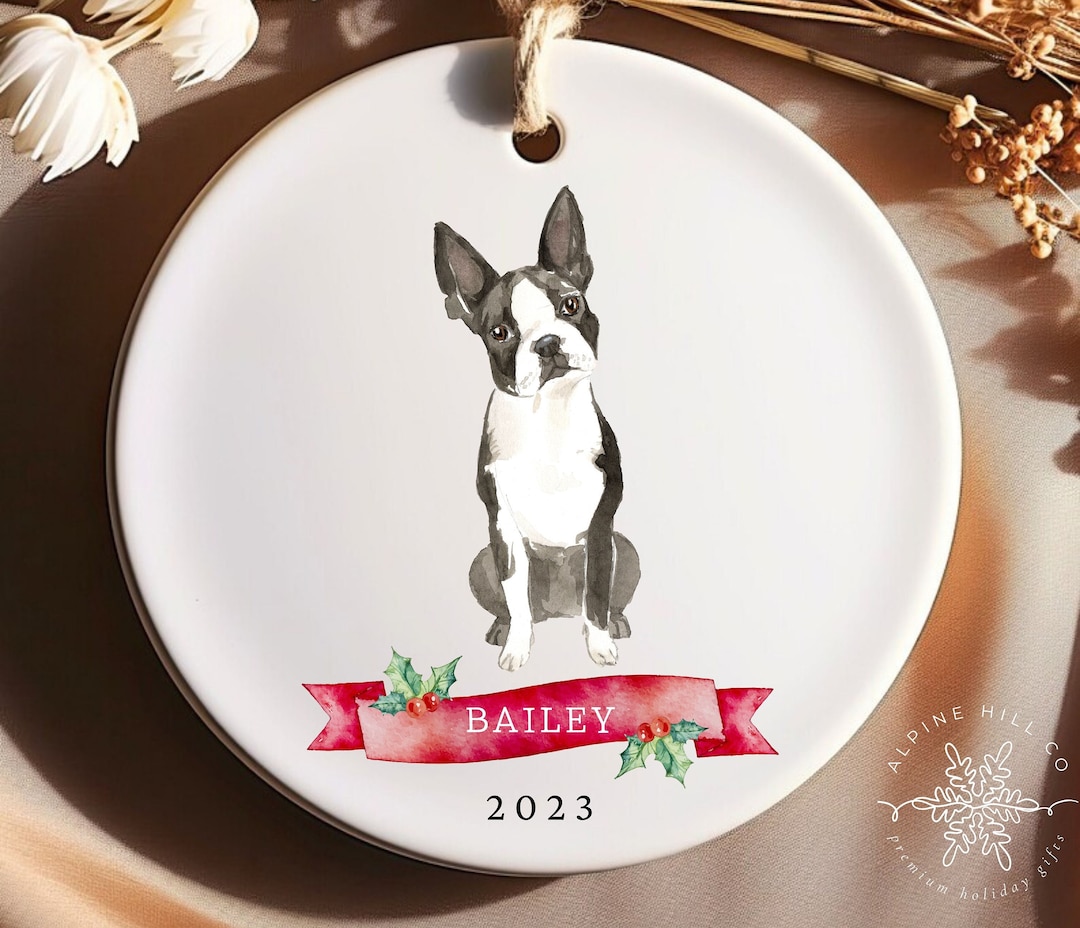Boston Terrier Ornament Boston Terrier Gifts Boston Terrier Christmas ...