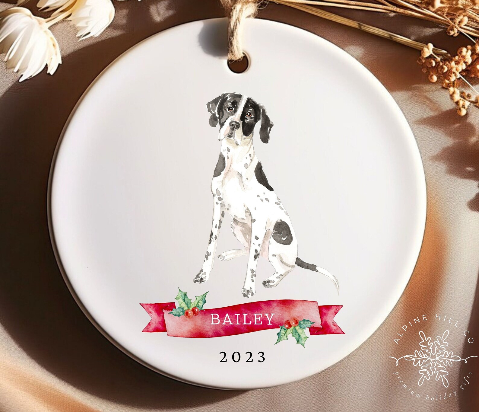 English Pointer Ornament | English Pointer Gifts | English Pointer ...