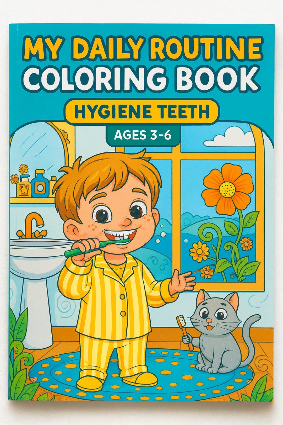 My Daily Routine Coloring Book for Kids – Dental Hygiene Habit for ...