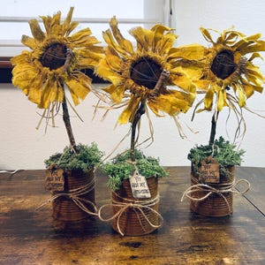 Sunflower Handcrafted Rustic Decor - Etsy