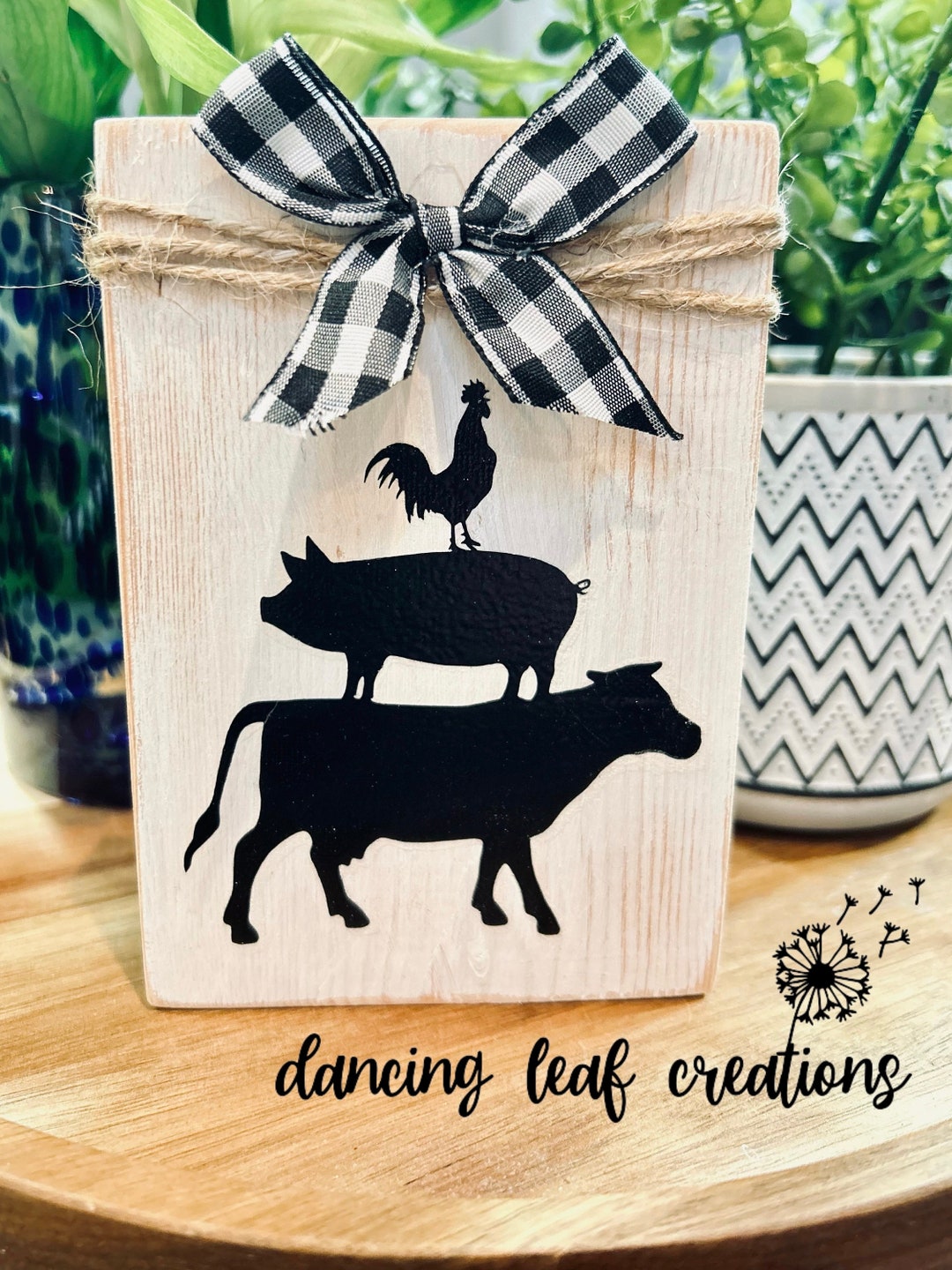 Stacked Farm Animals Tiered Decor Wood Sign - Etsy
