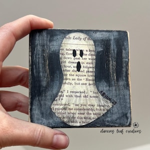 Halloween Ghost Story Book Page | Shelf Sitter - Etsy