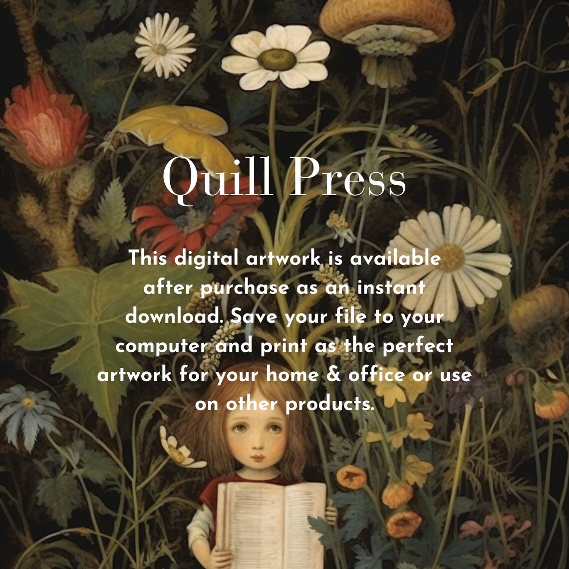 PRINTABLE Highland Cow Scotland Cottagecore Field Painting Digital Art ...