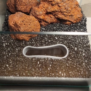 Under Gravel Aquarium Cave: Nano Fish & Shrimp Hideout (6.75"l X 4.5"w ...