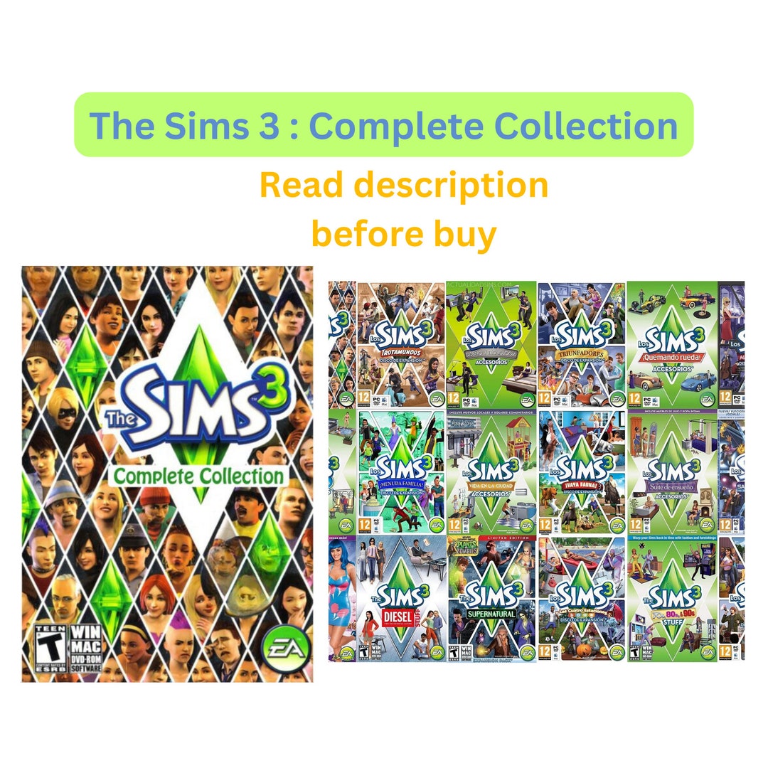 The Sims 3 complete Collection ALL Dic Expansions Stuff - Etsy Canada