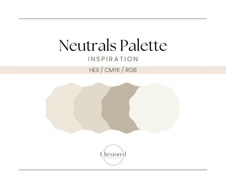 Neutrals Colour Palette | 4 Neutral Brand Colours With Hex, RGB, CMYK ...