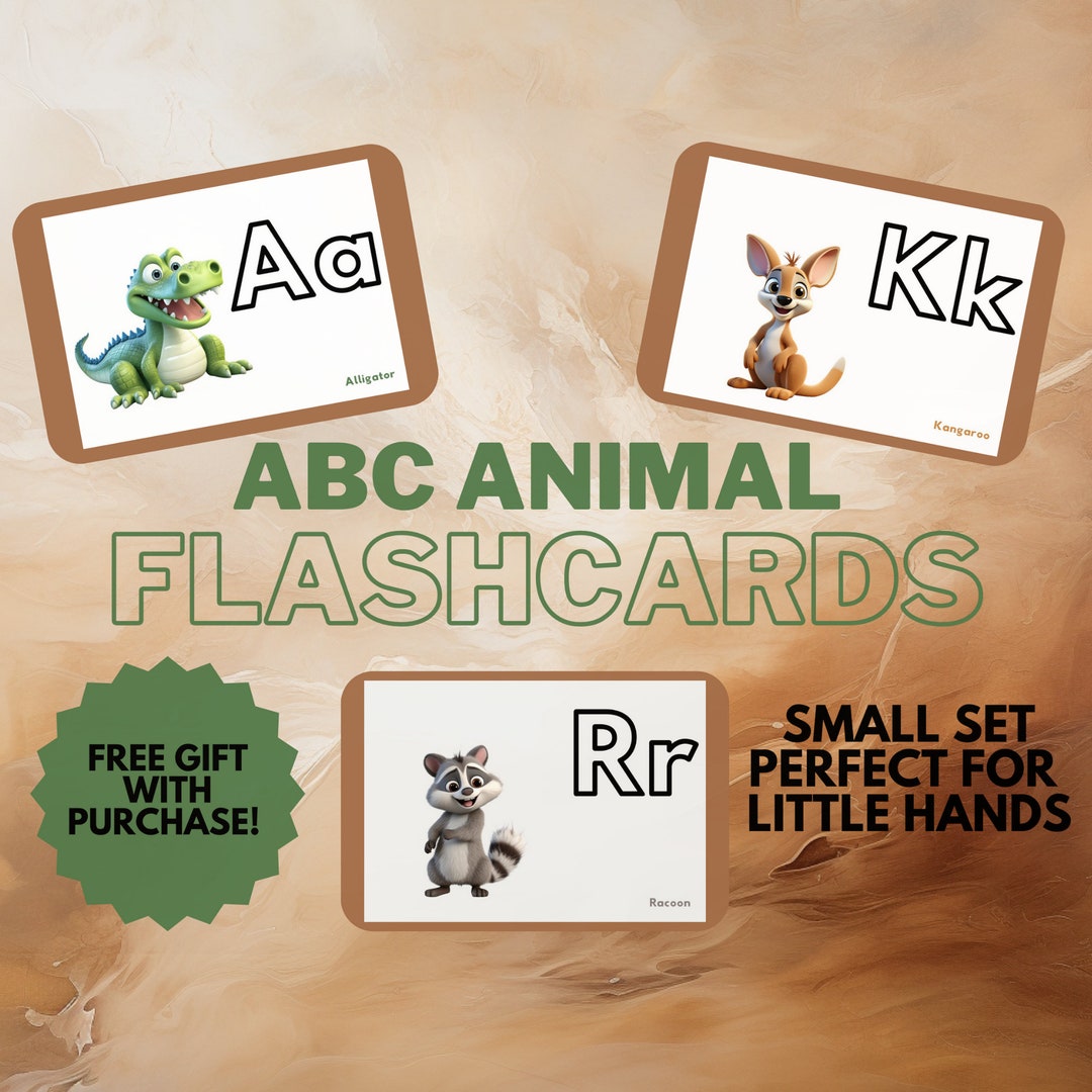 ABC Animal Flashcards for Kids | Alphabet | Animals | Small & Large ...