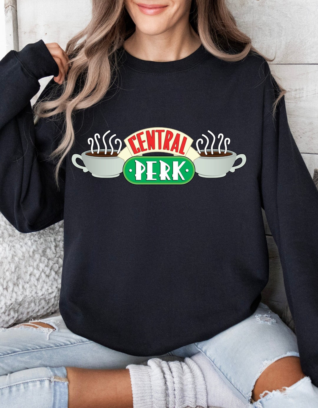 Central Perk Sweatshirt Friends Sweatshirt Monica Geller Ross Geller ...