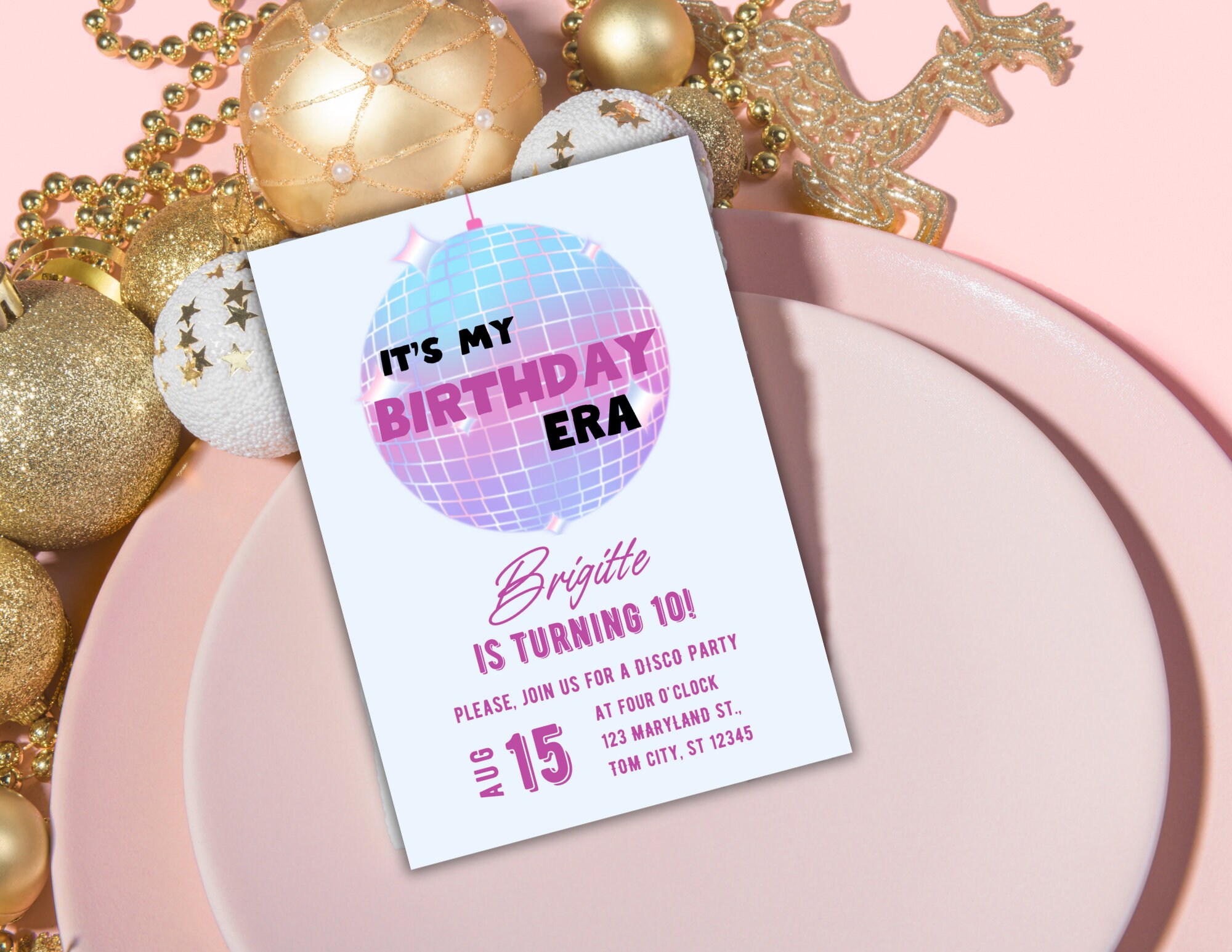 Happy Birthday Invitation Card, Digital Download Birthday Invitation ...
