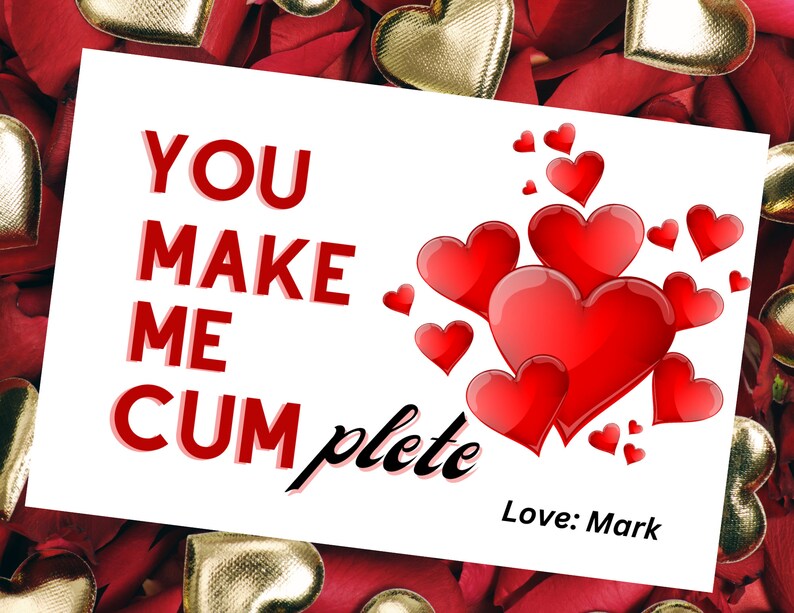 You Make Me Complete Valentine's Day Card, Funny Valentine's Day Card ...