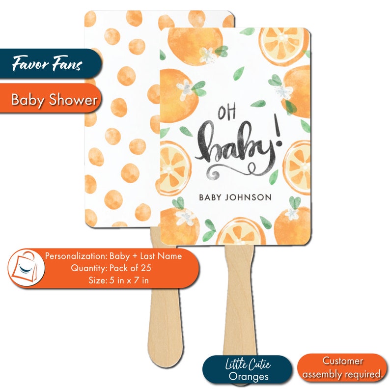Baby Shower Fans Personalized Hand Fans for Guest Gender Reveal Party ...