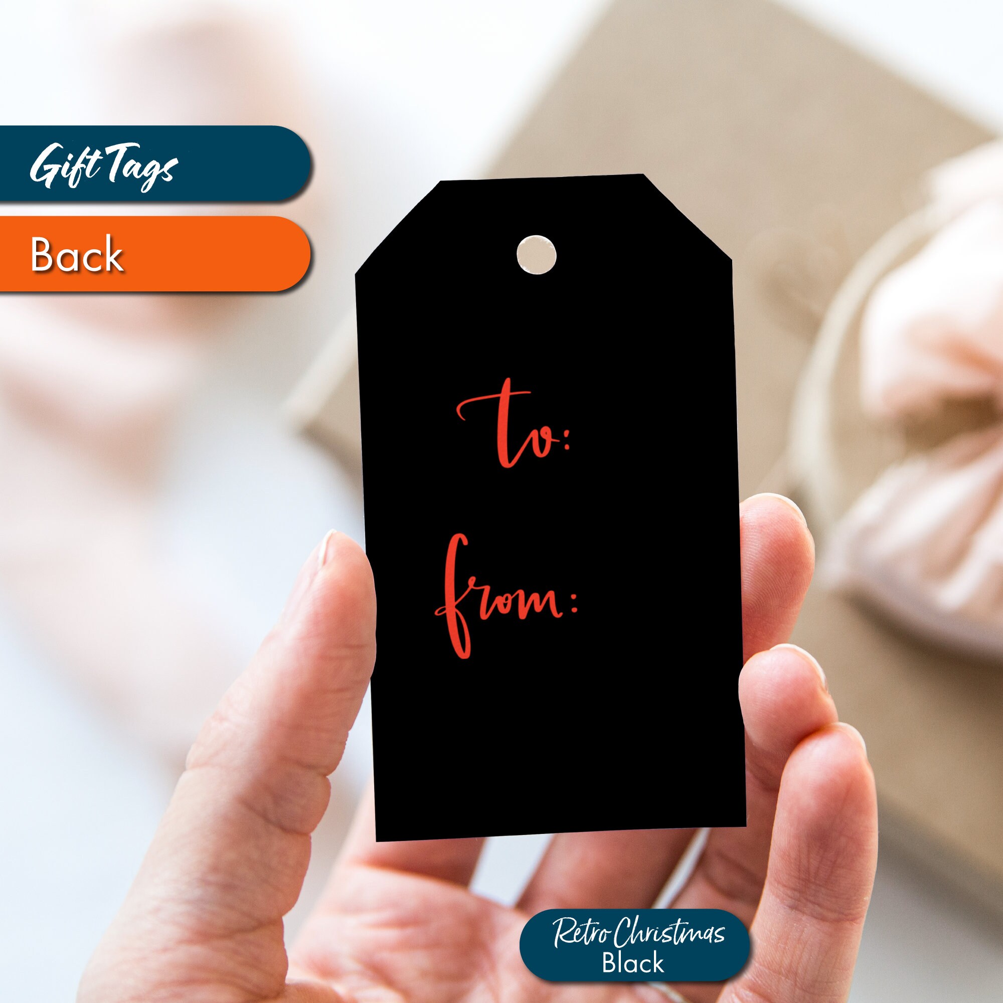 Black New Year Gift Tags Printable Happy New Year Gift Tags - Etsy