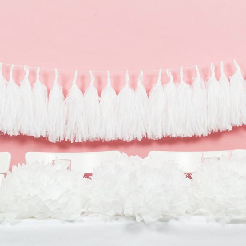 White Paper Garland - Etsy