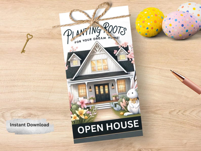Planting Roots in Your Dream Home - Easter Open House Tags | Realtor ...