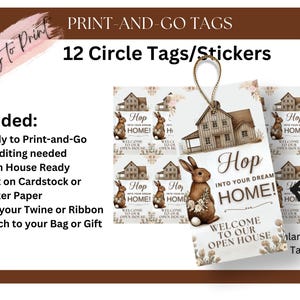 Hop Into Your Dream Home - Editable Easter Open House Tags | Realtor ...
