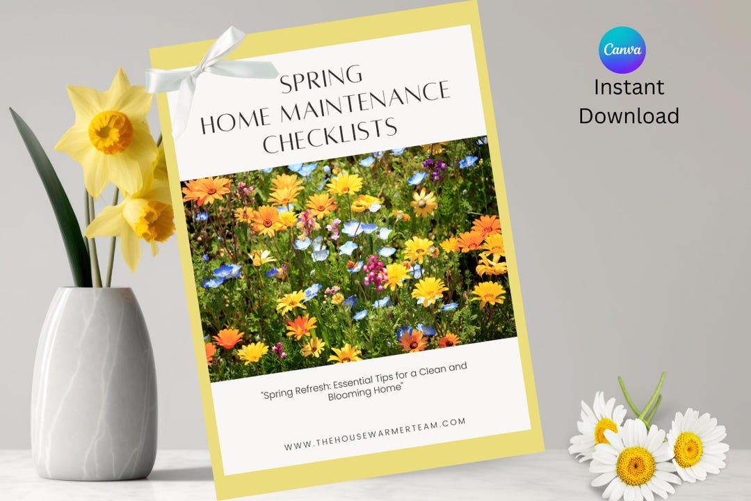 Spring Home Maintenance Checklist | Editable & Print-ready Realtor ...