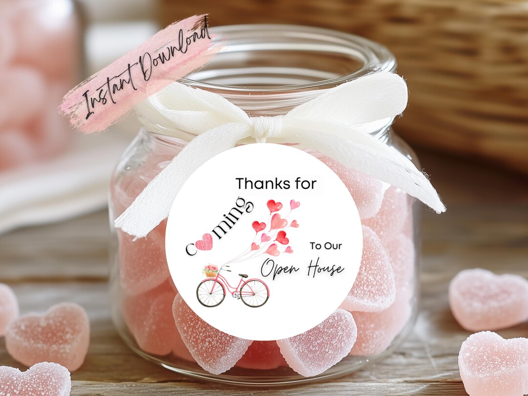 Valentine Open House | Realtor Marketing Circle Tags | Editable & Print ...