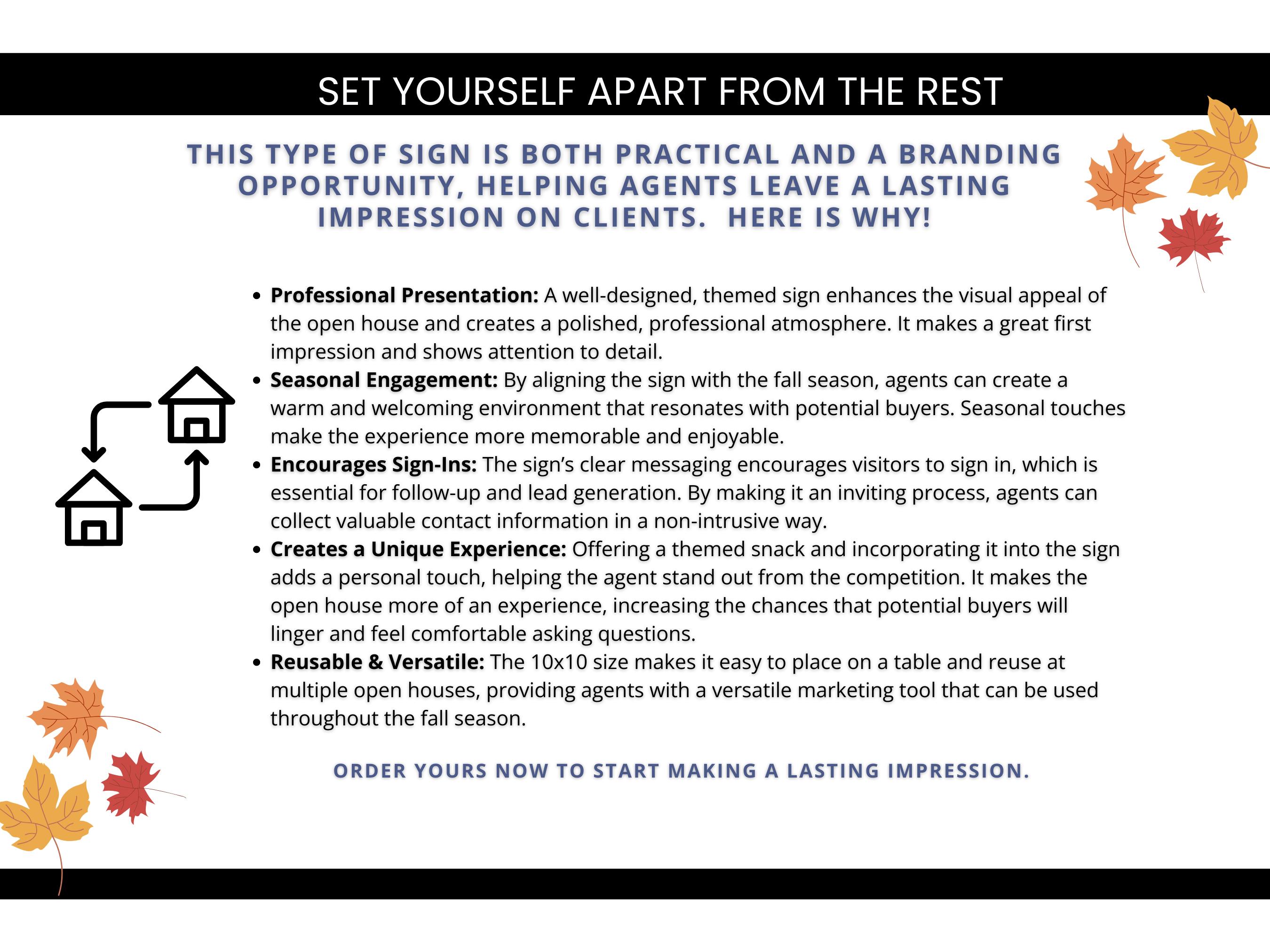 Popcorn Open House Sign | 10x10 Realtor Welcome & Snack Station Decor ...