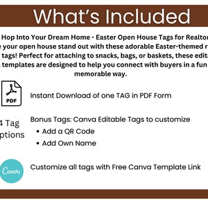Hop Into Your Dream Home - Editable Easter Open House Tags | Realtor ...