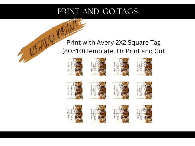 Instant Download, Editable Realtor Candy Apple Tags for Halloween or ...
