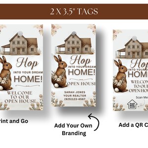 Hop Into Your Dream Home - Editable Easter Open House Tags | Realtor ...