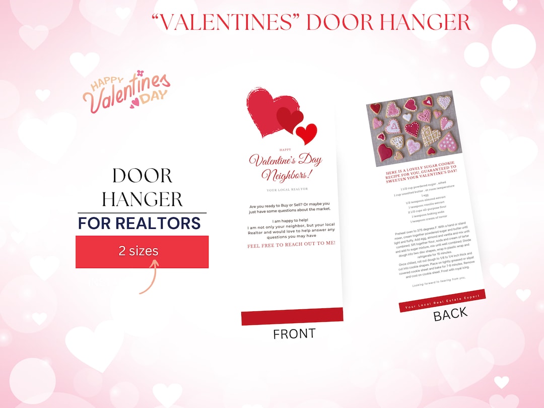 Real Estate Agent Valentines Door Hanger, Marketing, Farming, Sphere ...