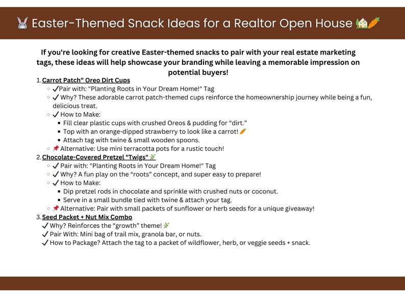 Planting Roots in Your Dream Home - Easter Open House Tags | Realtor ...