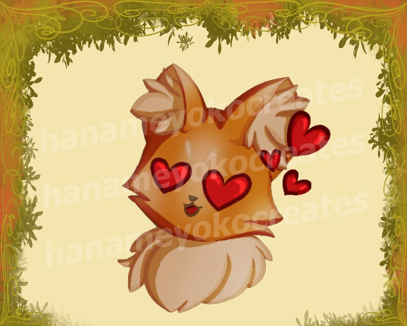 Little Kawaii Cute Foxy Twitch Discord Emote for Stream - Etsy