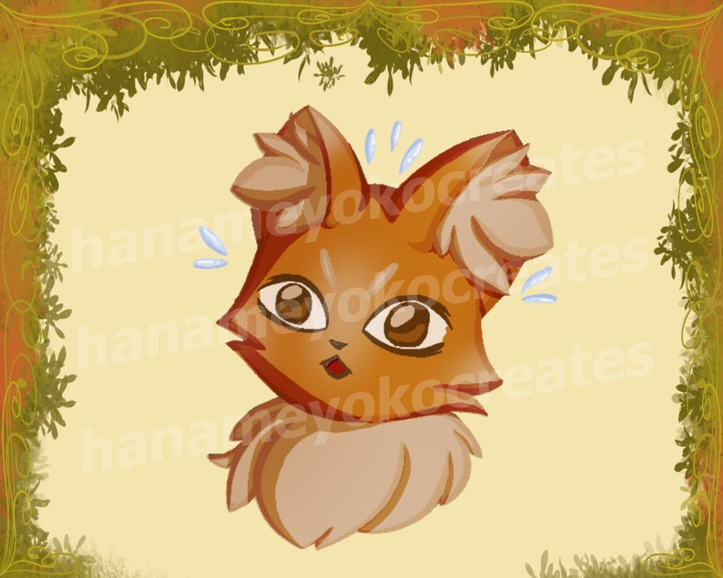 Little Kawaii Cute Foxy Twitch Discord Emote for Stream - Etsy