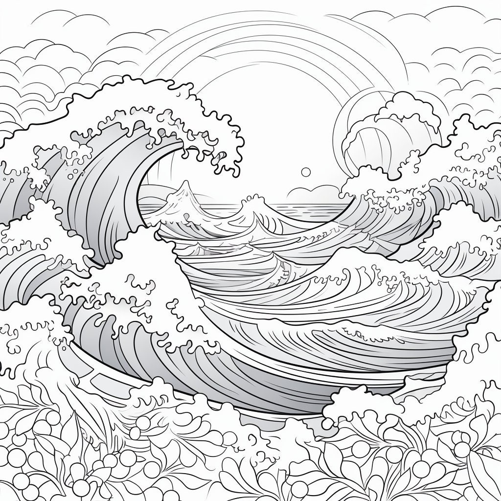 Magical Waves Coloring Book - Etsy