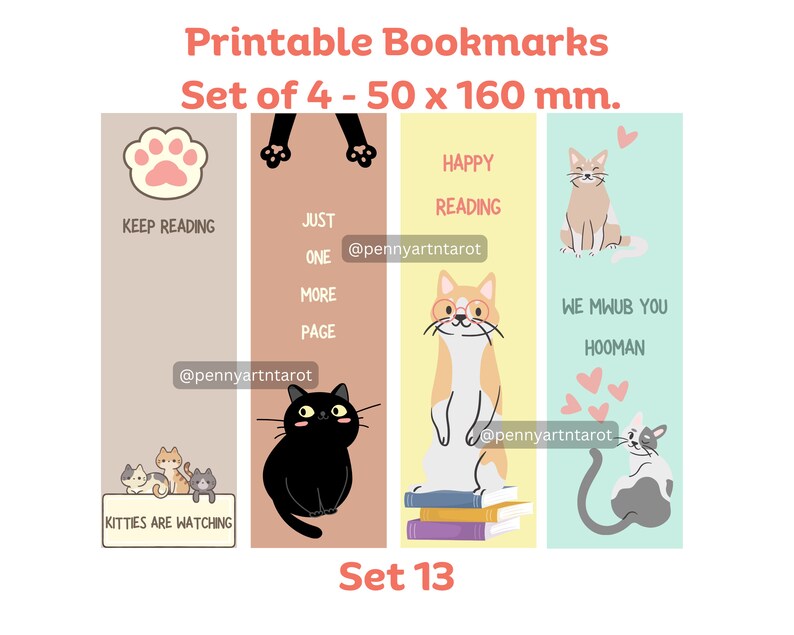 Printable Bookmarks Digital Download Booklover Bookworm Gifts - Etsy ...