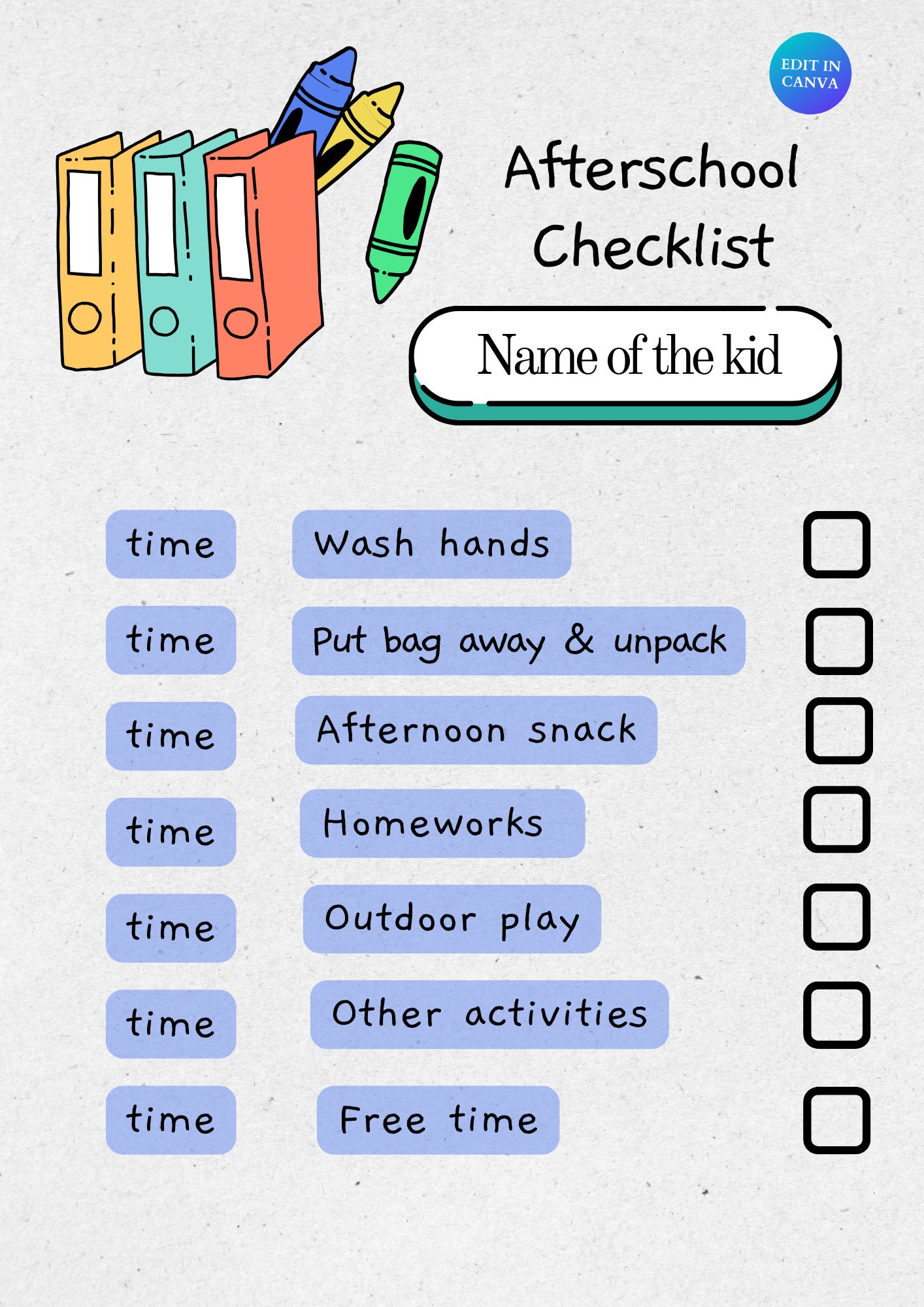 Editable Kids Daily Routine Checklist Preschool or - Etsy