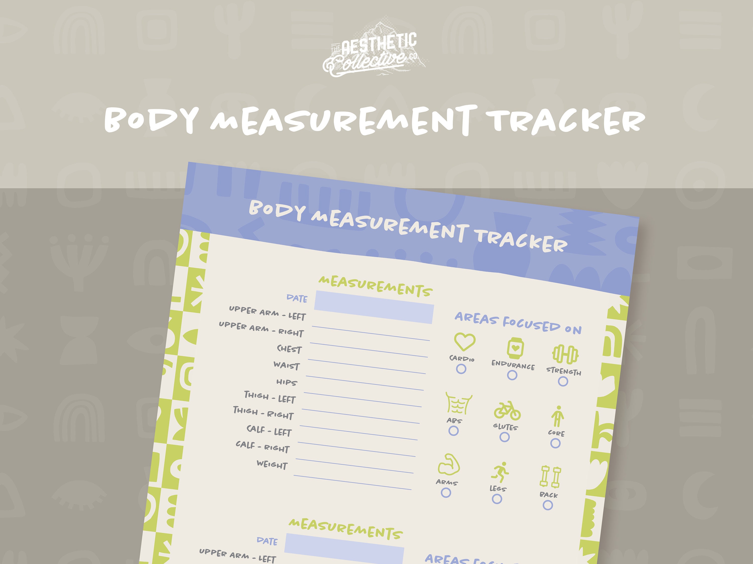 Body Measurements Tracker With a Retro Aesthetic: Your Digital Sheets ...