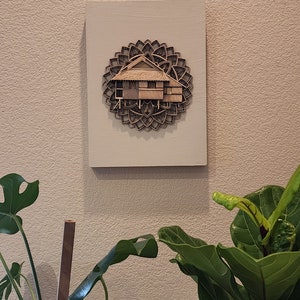 Filipiniana Bahay Kubo Mandala Framed Art - Home Decor - Philippines ...