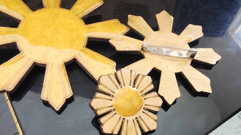 Filipiniana Star Sun - Filipiniana Dress Brooch Pin - Filipiniana Gala ...