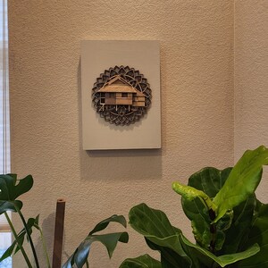 Filipiniana Bahay Kubo Mandala Framed Art - Home Decor - Philippines ...