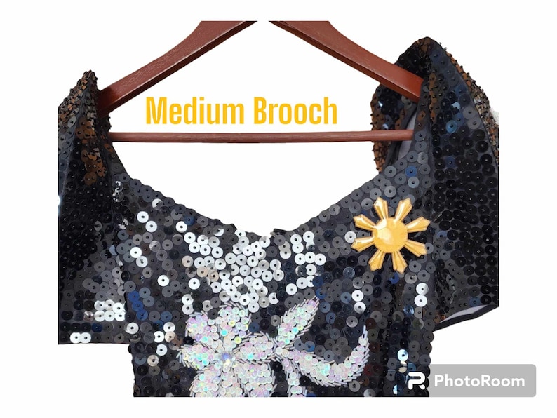 Filipiniana Star Sun - Filipiniana Dress Brooch Pin - Filipiniana Gala ...