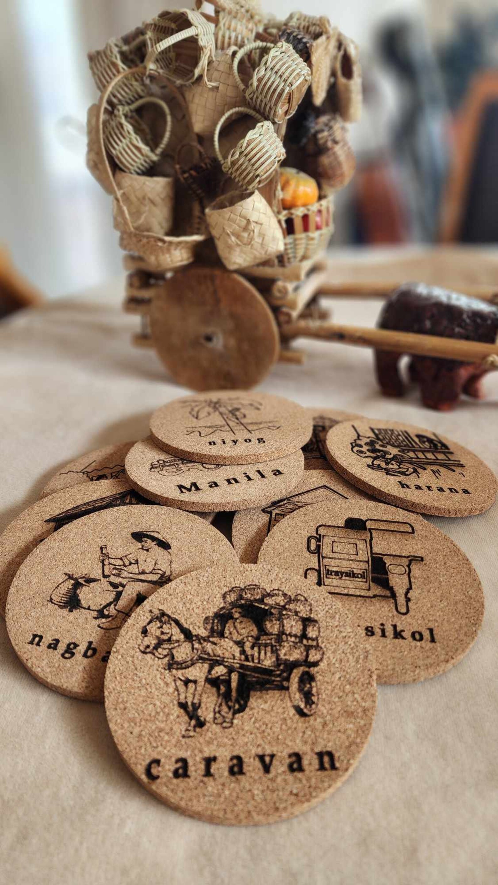 Filipiniana Cork Coasters - Filipino Coaster - Karaoke Coaster ...