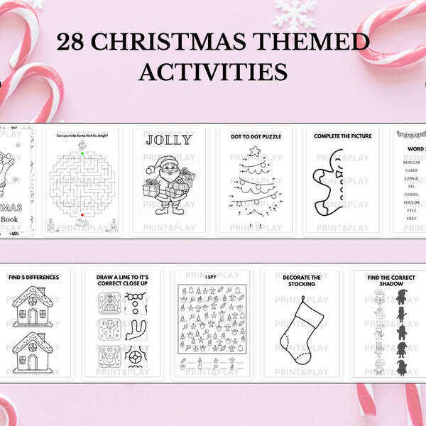 Christmas Kids Activities Printable - Etsy