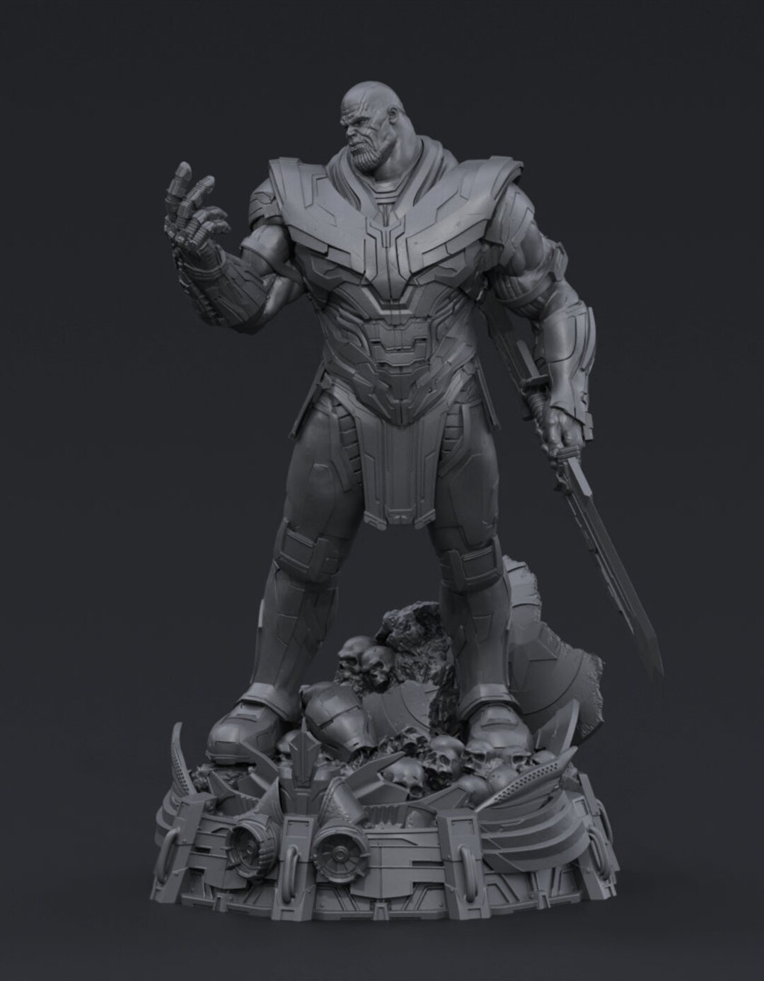 THANOS 3d print estatua marvel stl modelo dc comic hero miniatura ...