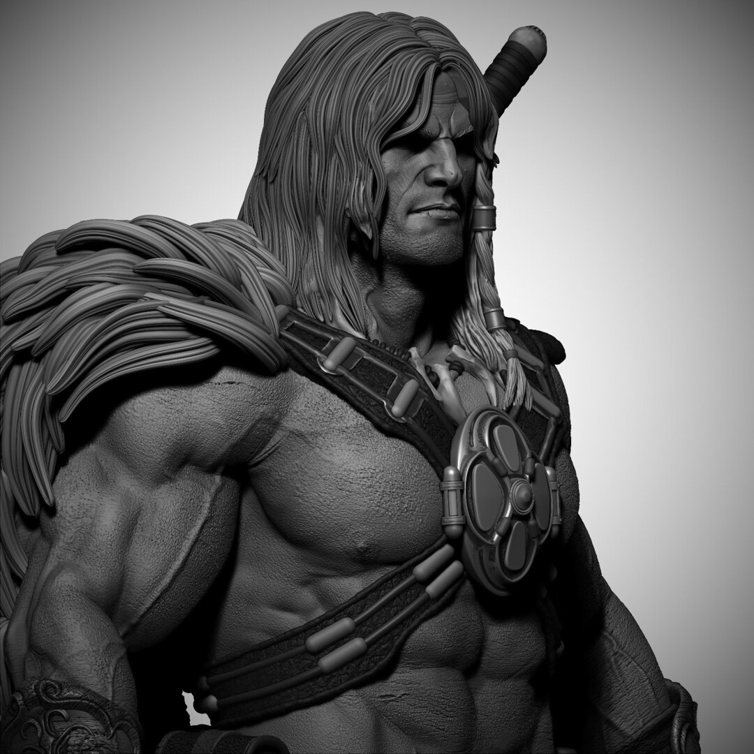 BARBARIAN HE-MAN 3d Print Statue Marvel Stl Model Dc Comic Hero ...