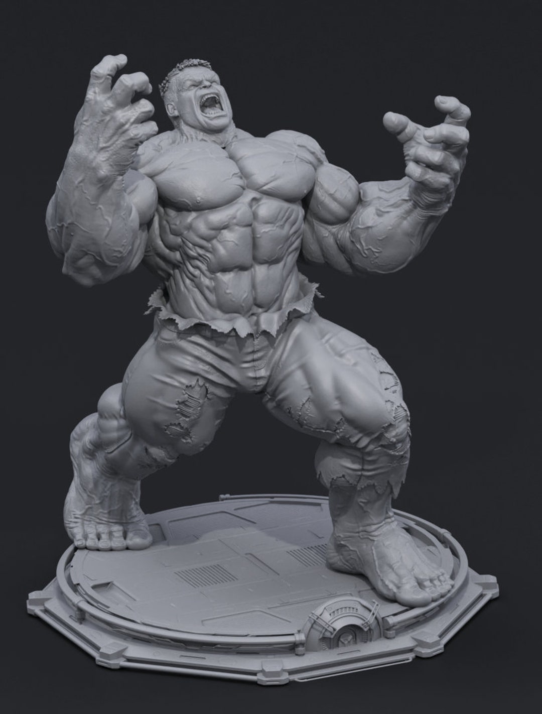 HULK stampa 3D statua meraviglia modello stl dc eroe dei fumetti kit ...