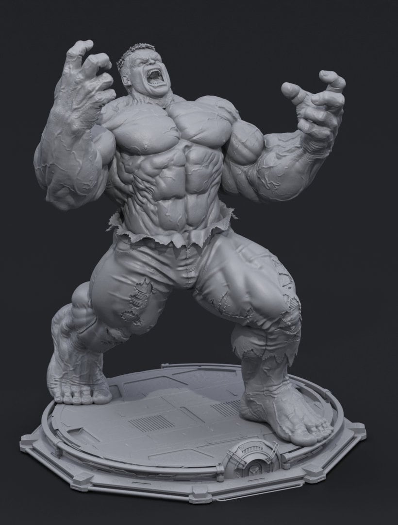 HULK 3d print statue marvel stl model dc comic hero miniature model kit ...