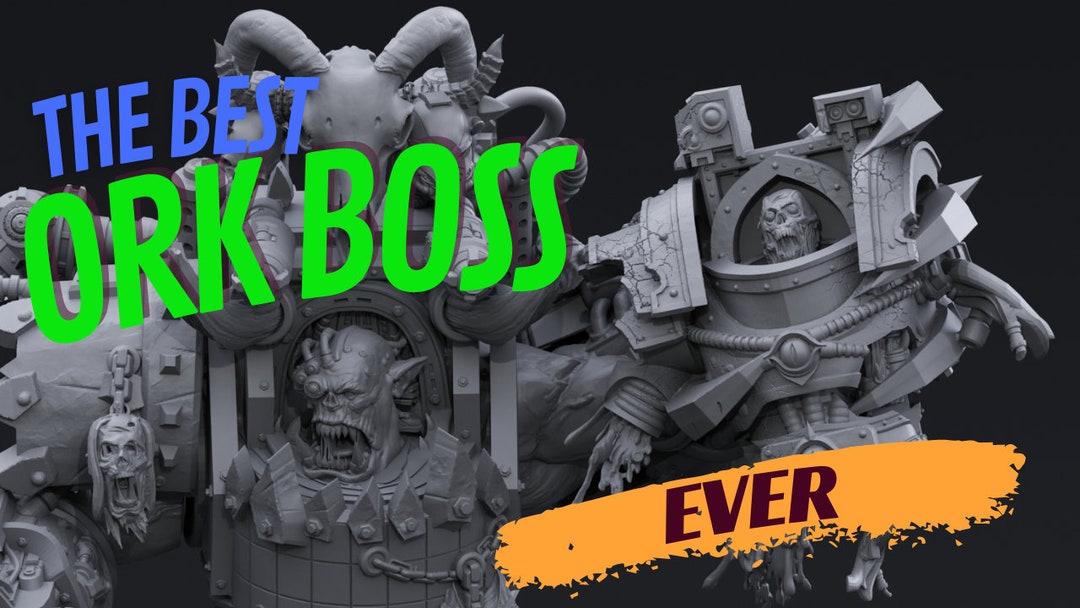 Orc Ork Cyborg Robot King Resin Miniature for Tabletop - Etsy